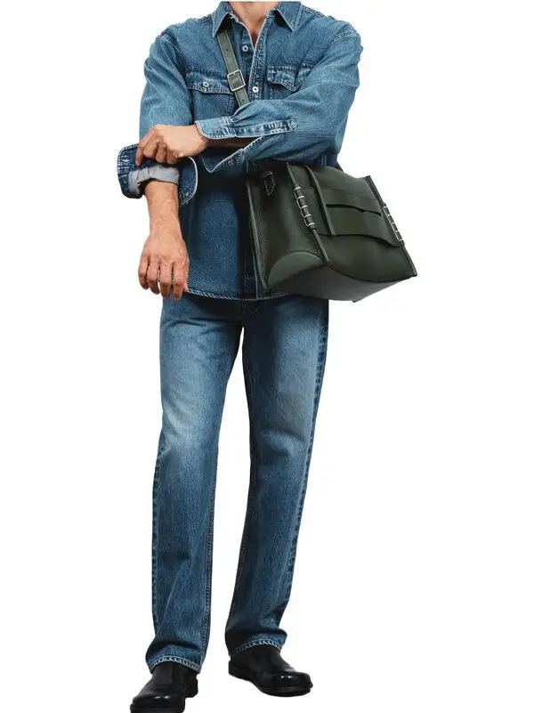 J.W.ANDERSON Jw Anderson Logo Patch Denim Shirt - Medium Blue