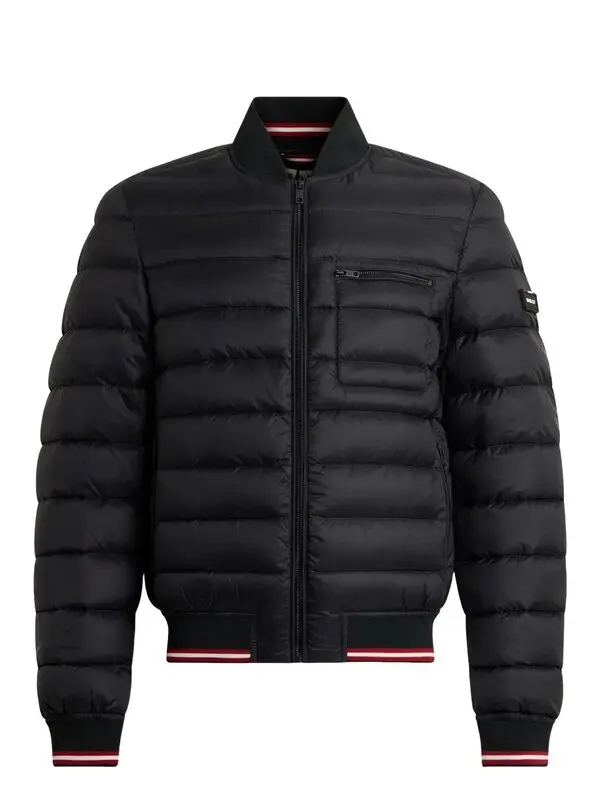 Bally Nylon Light Puffer Jacket With Quilted Detailing - Black