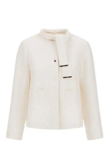 Herno 3d Textured Tweed Jacket - Ivory