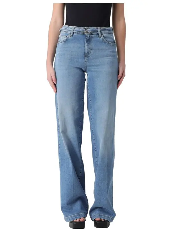 Liu Jo Belted Straight-leg Jeans - Blue