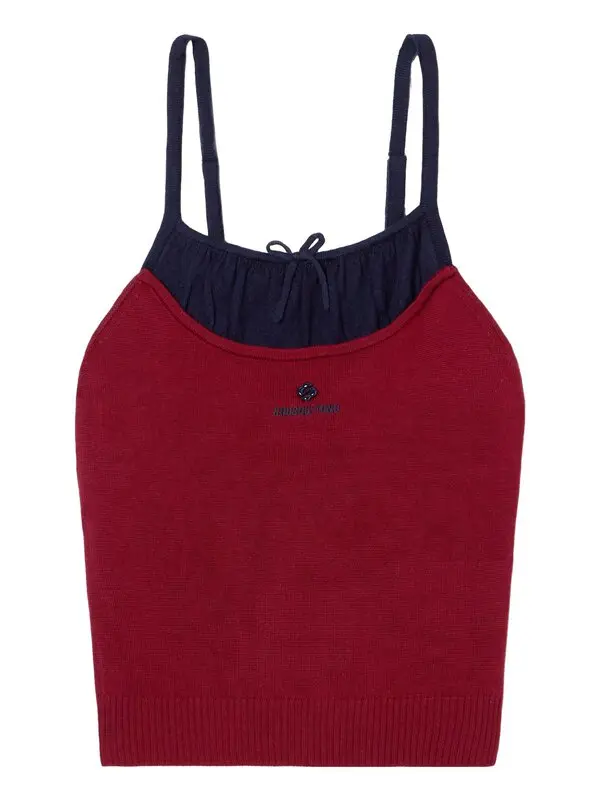 SHUSHU/TONG Sleeveless Knit Tank Top - Red
