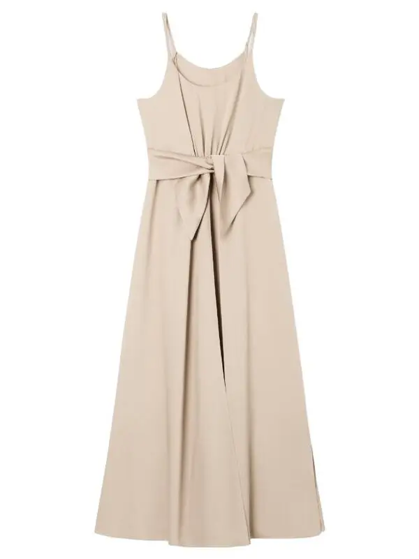 Emporio Armani Bow Waist Maxi Dress - Beige