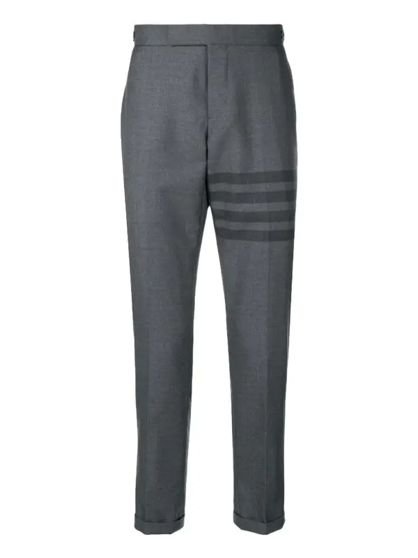 Thom Browne Four-bar Slim Fit Trousers - Medium Gray