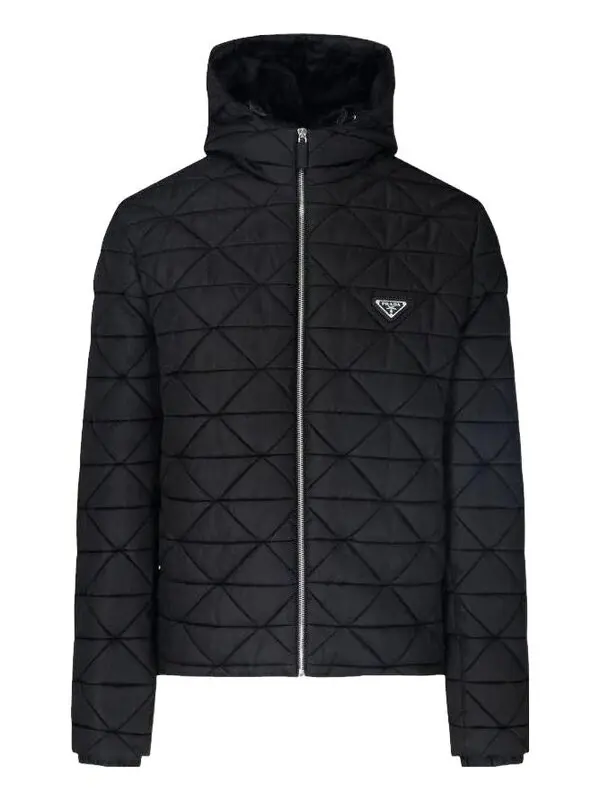Prada Re-nylon Quilted Blouson Jacket - Black