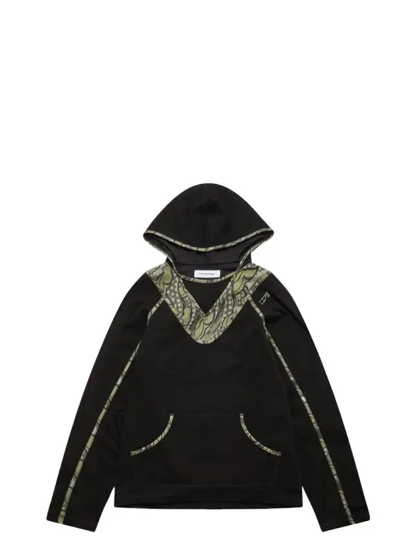 KIKO KOSTADINOV Pattern Trim Hoodie - Black/sage
