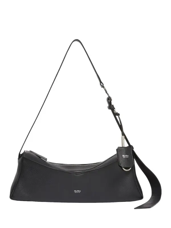 Max Mara Small Mxaskipper Leather Shoulder Bag - Black