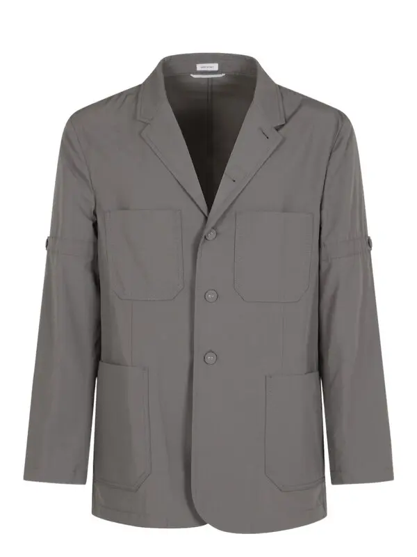 Thom Browne Belted Utility Jacket - Medium Gray