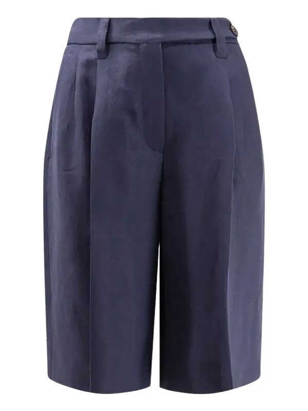 Brunello Cucinelli Fluid Twill Sartorial Bermuda Shorts - Blue