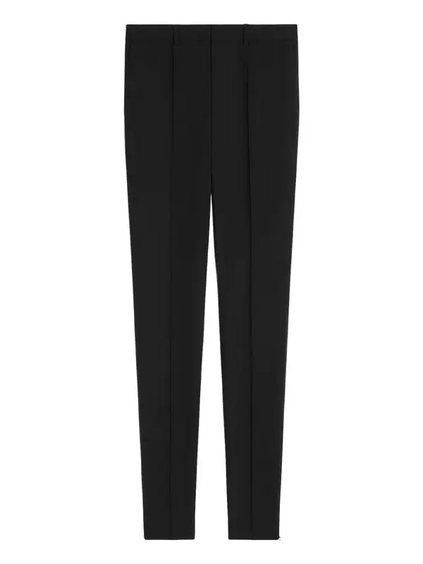 Celine Slim Trousers In Stretch Wool Gabardine - Black