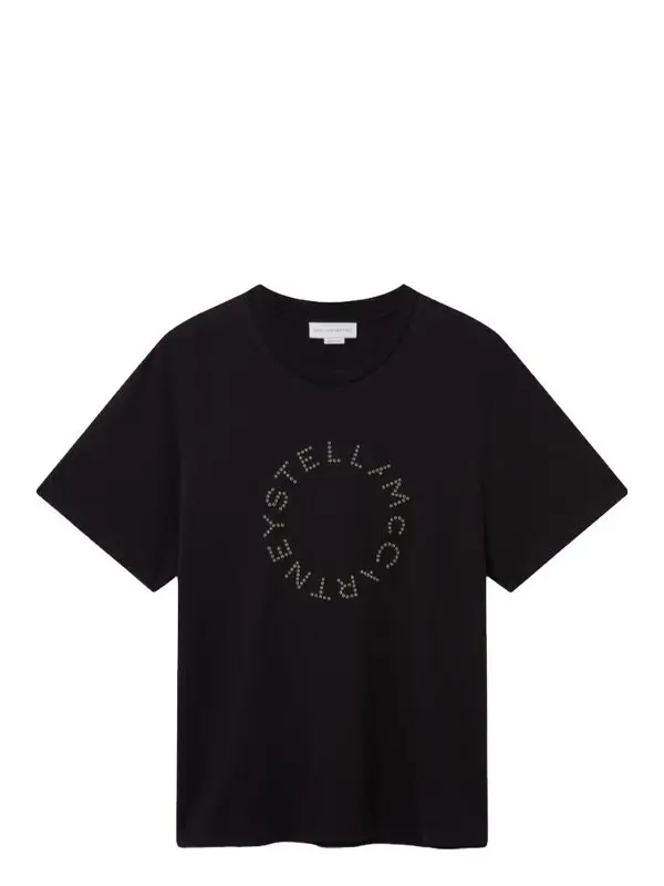 Stella McCartney Stud Logo T-shirt - Black
