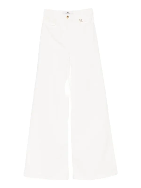 Elisabetta Franchi Palazzo Jeans - White