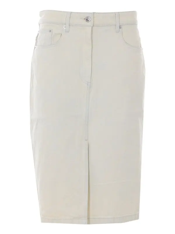 A.p.c. Midi Skirt With Slit Design - White