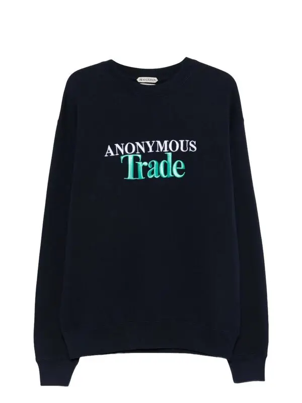 J.W.ANDERSON Jw Anderson Anonymous Trade Crewneck Sweatshirt - Navy