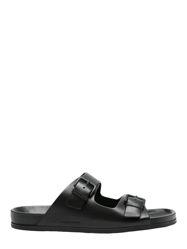 Ami Buckle Strap Sliders - Black