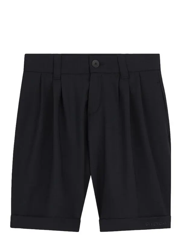 Givenchy Pleated Cuffed Shorts - Blue