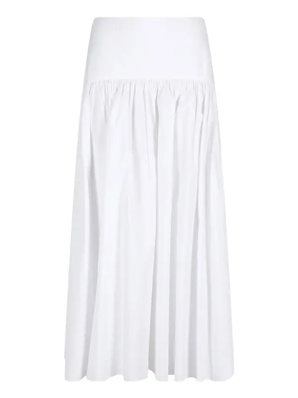 Staud Prodica Skirt With Ruffled Detail - White