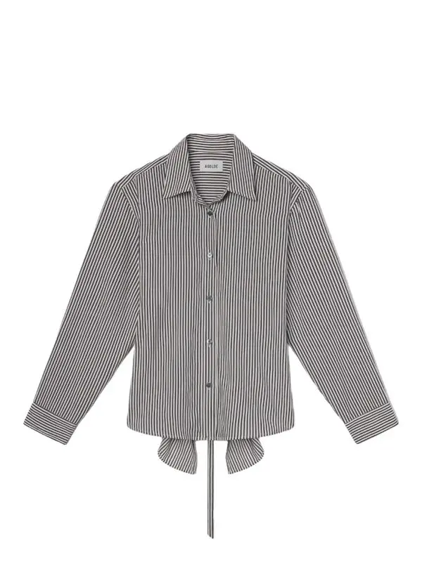 AGOLDE In Solene" Stripe Shirt - Gray