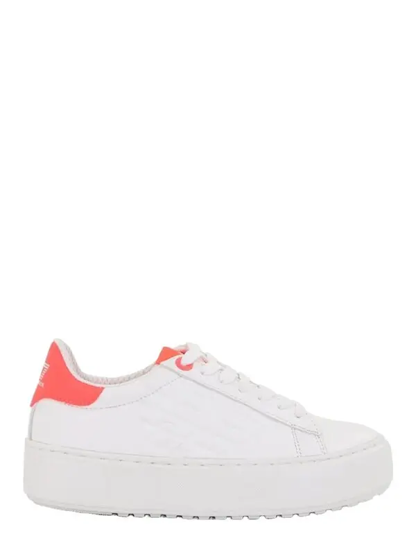 EA7 Logo-patterned Lace-up Sneakers - White