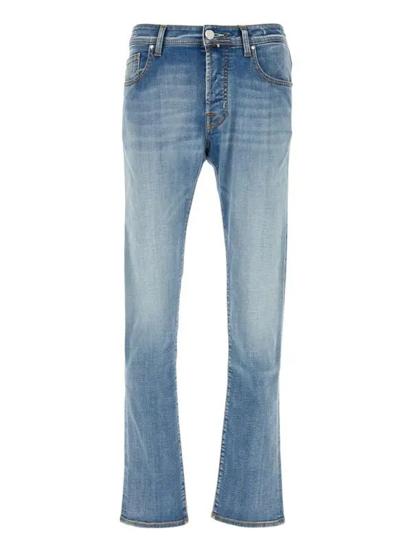 Jacob Cohen Slim-fit Jeans With Logo Patch - Blue