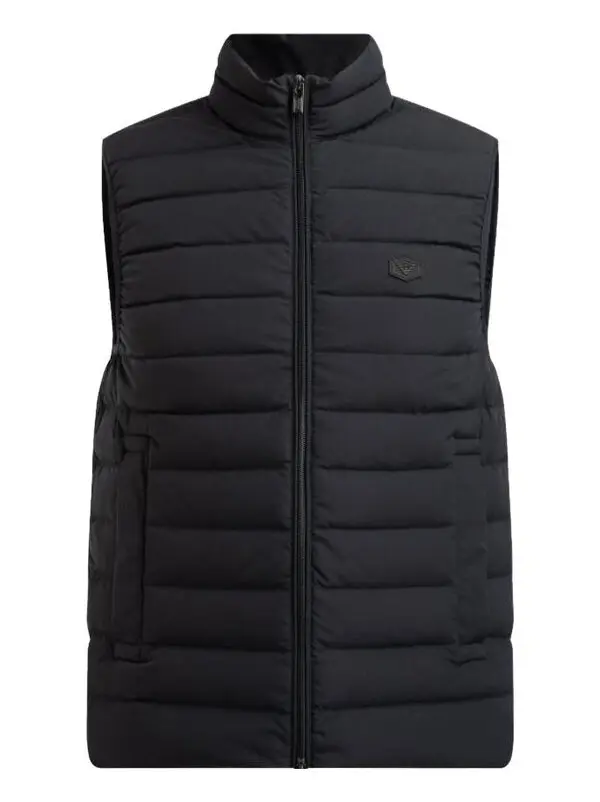Emporio Armani Logo Patch Padded Gilet - Black