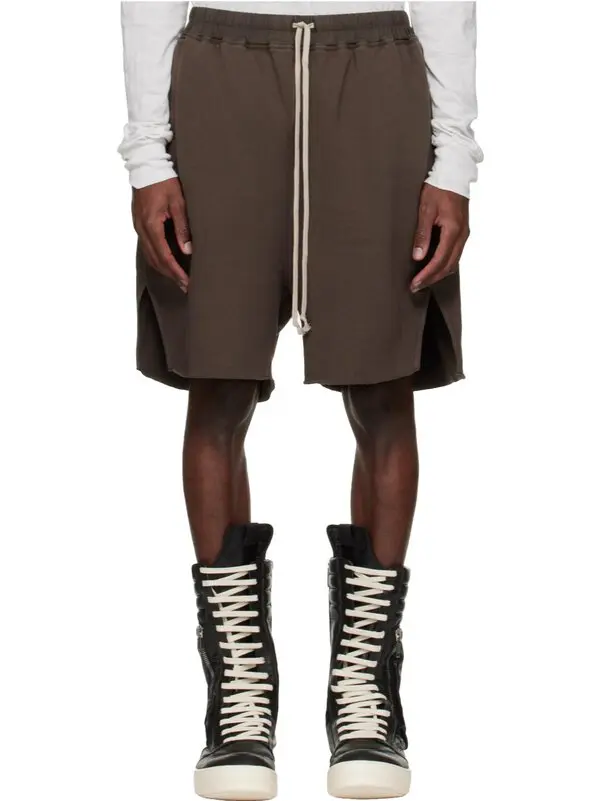 Rick Owens Temple Hip Zipper Shorts - Dark Gray