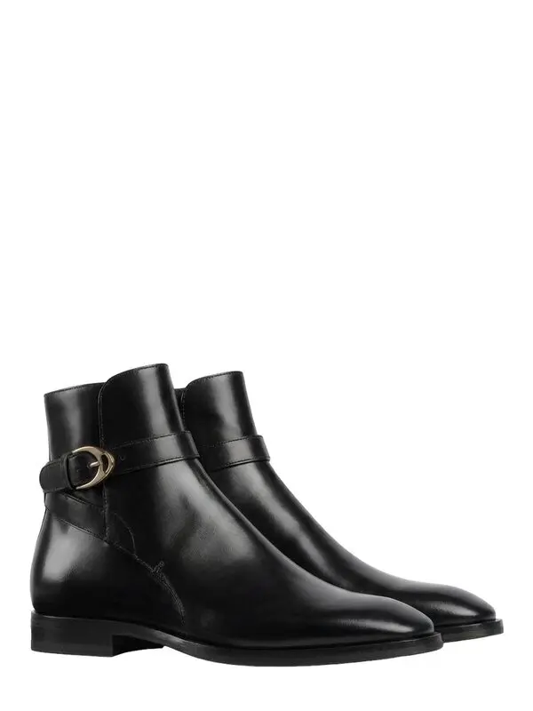 Gucci Buckled Ankle Boots - Black