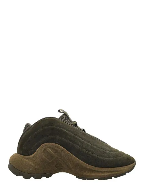 DIESEL® S-d Runner X Suede Panelled Sneakers - Black