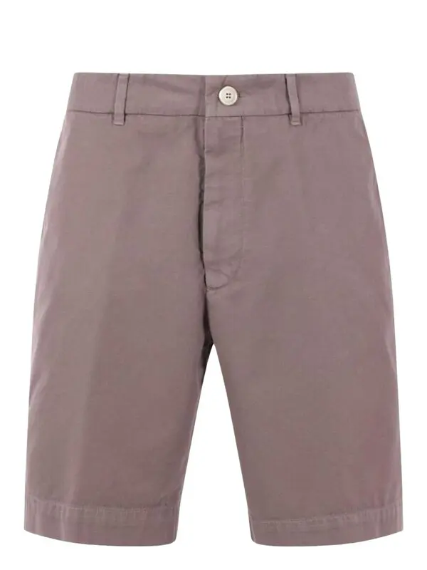 Brunello Cucinelli Garment-dyed Gabardine Bermuda Shorts - Gray