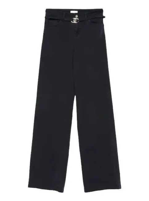 Liu Jo High-waisted Belted Trousers - Black