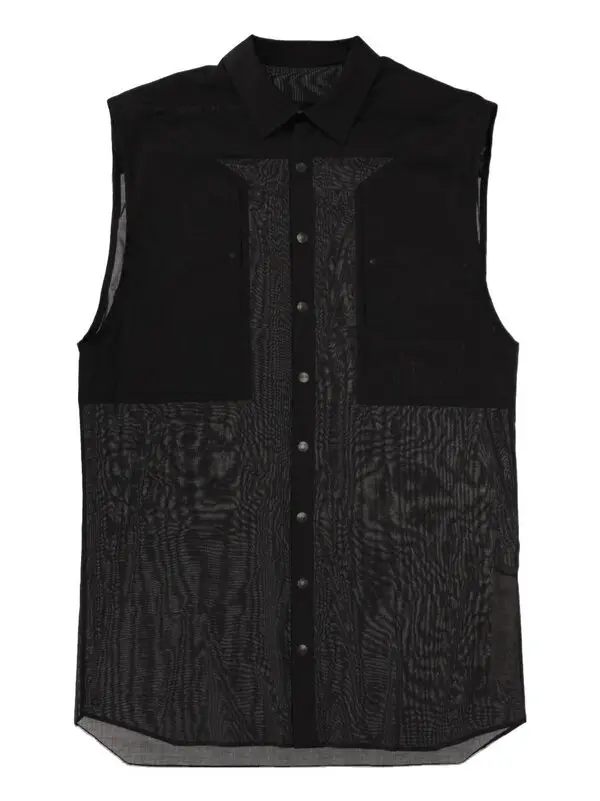 Rick Owens Sleeveless Shirt - Black