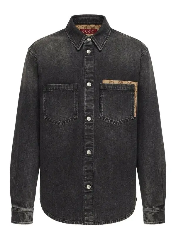 Gucci Washed Denim Shirt - Black