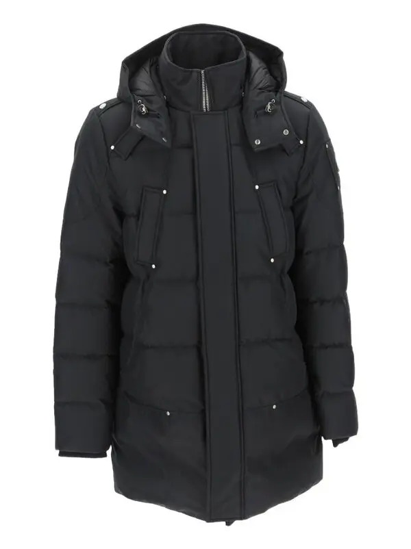 Moose Knuckles Padded Coat With Detachable Hood - Black