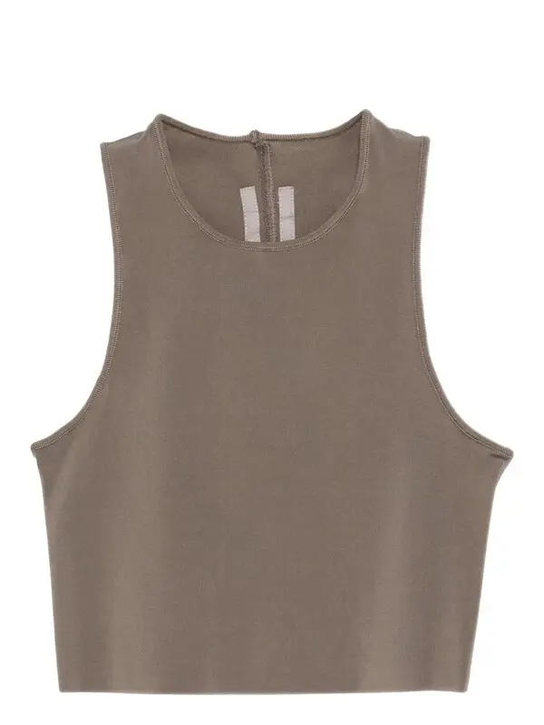 Rick Owens Cropped Tank Top - Brown