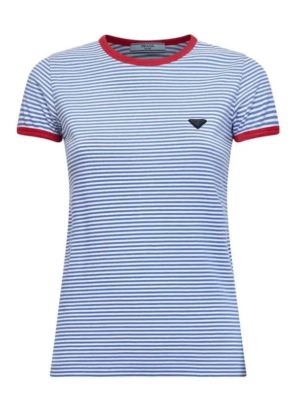 Prada Crewneck Striped T-shirt - No