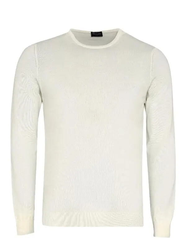 DRUMOHR Cotton Crew Neck Jumper - White