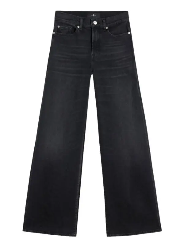 7 For All Mankind Lotta Straight-leg Jeans - Black