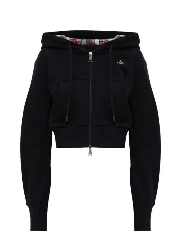 VIVIENNE WESTWOOD Leo Striped Drawstring Hoodie - Black