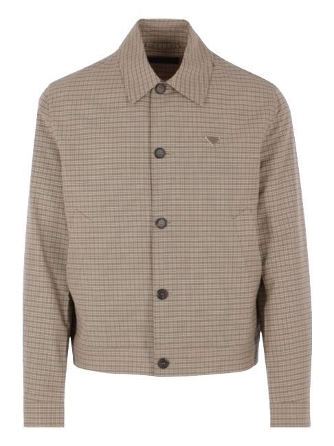 Prada Checked Button-up Jacket - Rope Ash