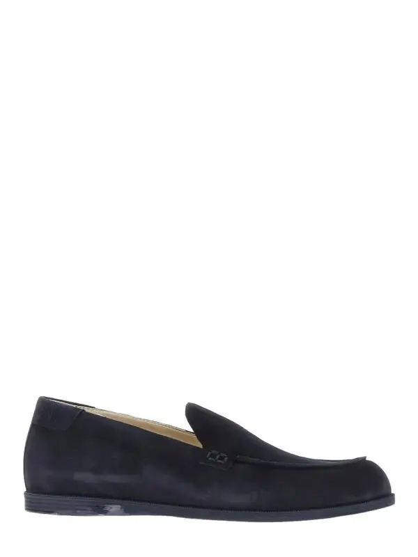 Emporio Armani Embossed-logo Loafers - Black