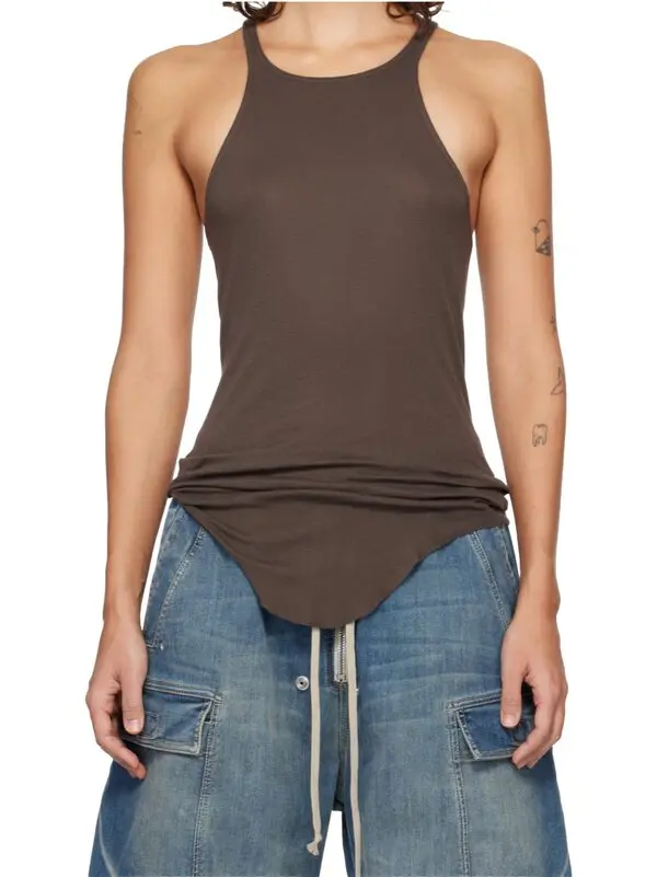 Rick Owens Temple Racer Crew Neck Vest - Dark Gray