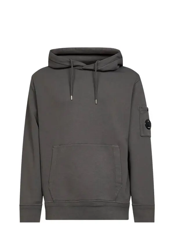 C.P. COMPANY Lens Detailed Drawstring Hoodie - Black
