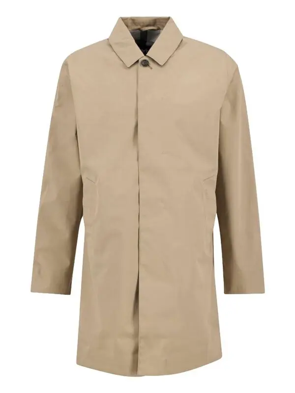 Barbour Lorden Waterproof Jacket With Buttoned Fly-front - Washed Stone Color