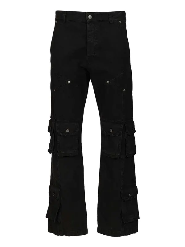 Off-White Logo Embroidered Cargo Pants - Black
