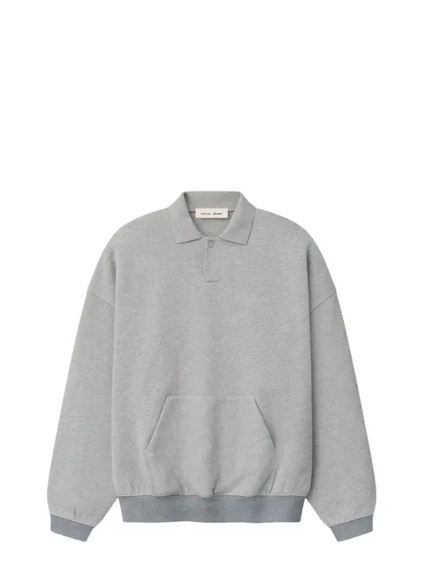 Fear Of God Signature 90s Polo Sweatshirt - Gray