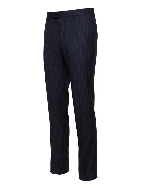 Gucci Pinstriped Tailored Trousers - Dark Blue And Grey