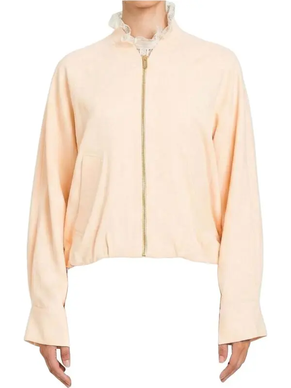 TWINSET Zip-up Bomber Jacket - Nude