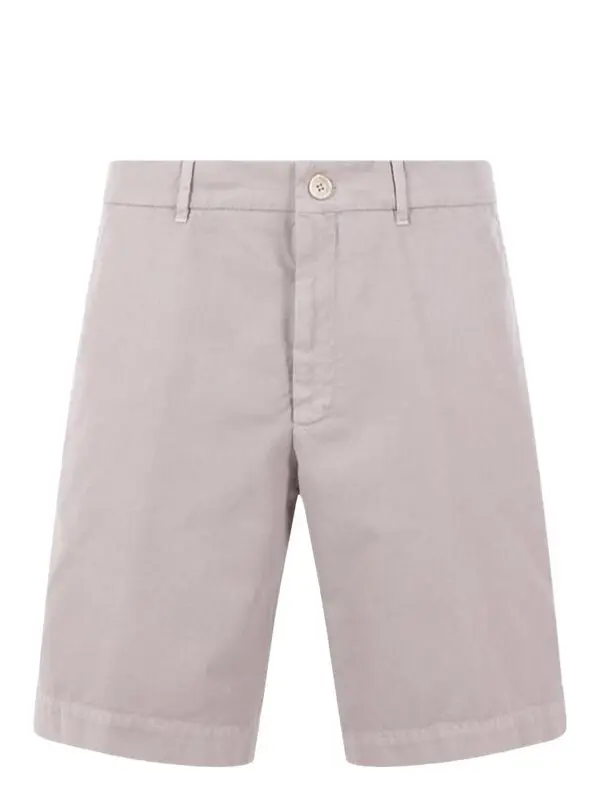 Brunello Cucinelli Garment-dyed Gabardine Bermuda Shorts - Gray