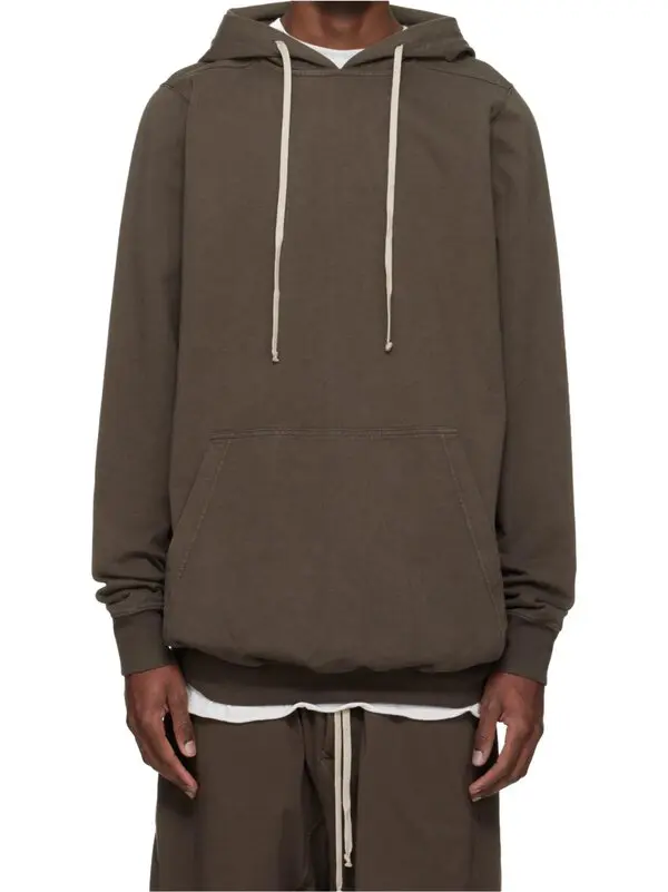 Rick Owens Temple Long-sleeved Hoodie - Dark Gray