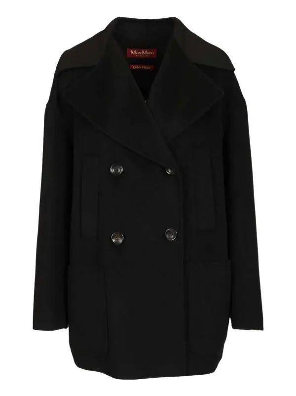 Max Mara Double-breasted Coat - Black