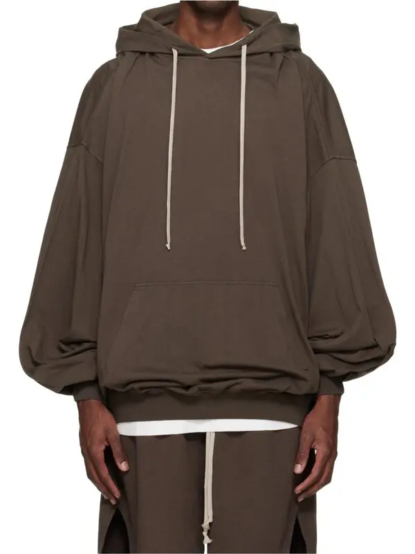 Rick Owens Temple Hun Hoodie - Dark Gray